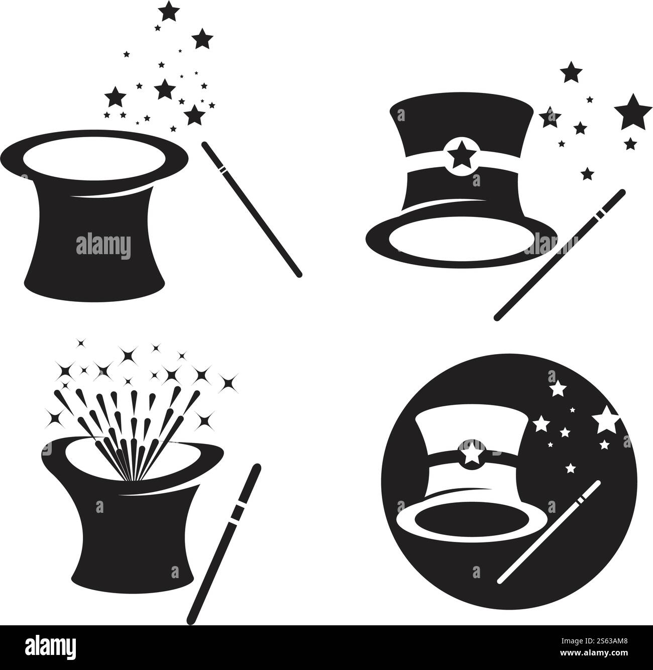 White stars sparkles magic Cut Out Stock Images & Pictures - Alamy