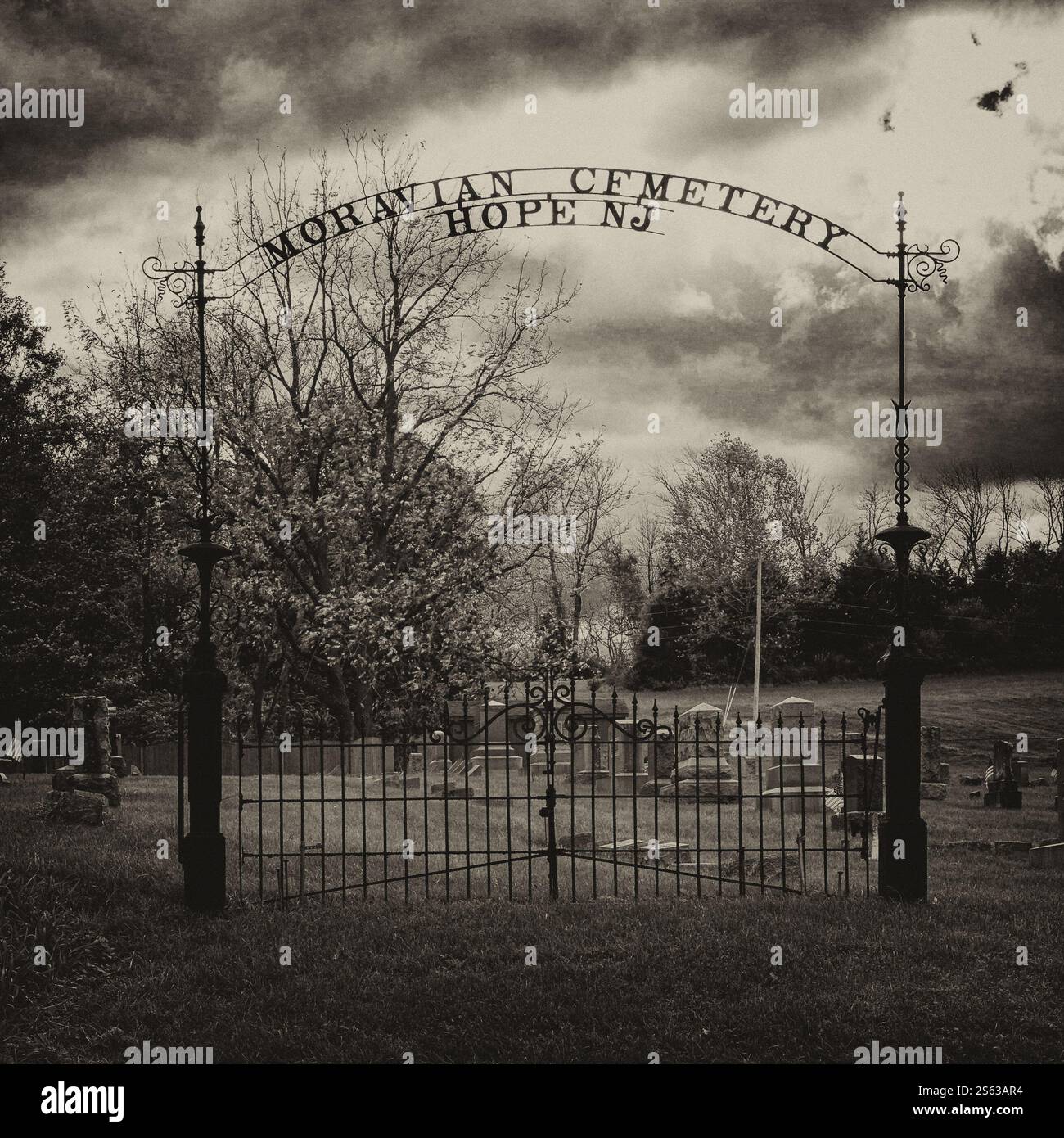 A hauntingly beautiful black-and-white photograph of the Moravian ...