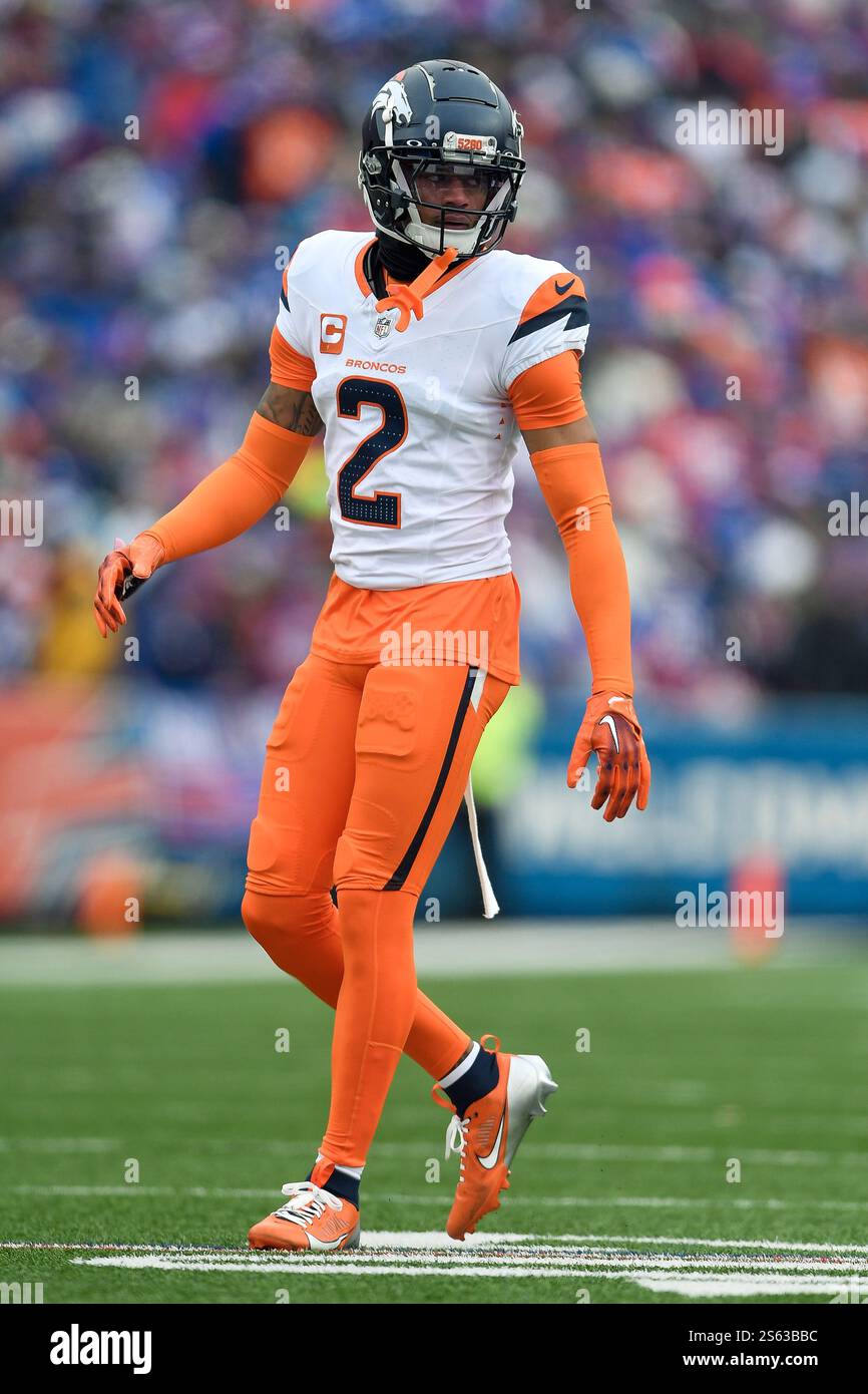 Denver Broncos cornerback Pat Surtain II (2) walks on the field during ...