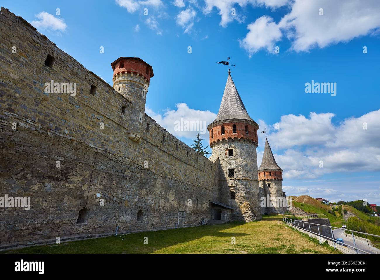 Castle in the historic part of Kamianets-Podilskyi, Ukraine. It is a ...