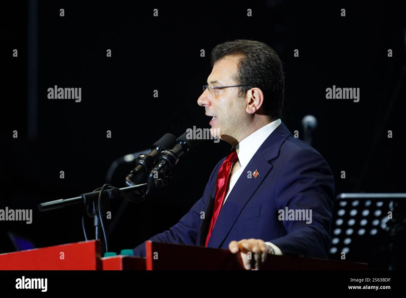 ISTANBUL, TURKIYE - OCTOBER 06, 2024: Istanbul Mayor Ekrem Imamoglu ...