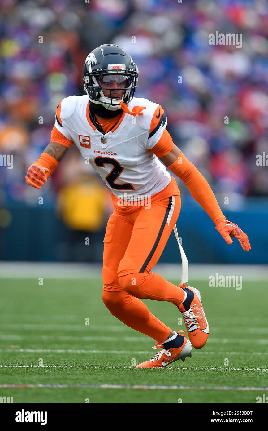 Denver Broncos cornerback Pat Surtain II (2) runs on the field during ...