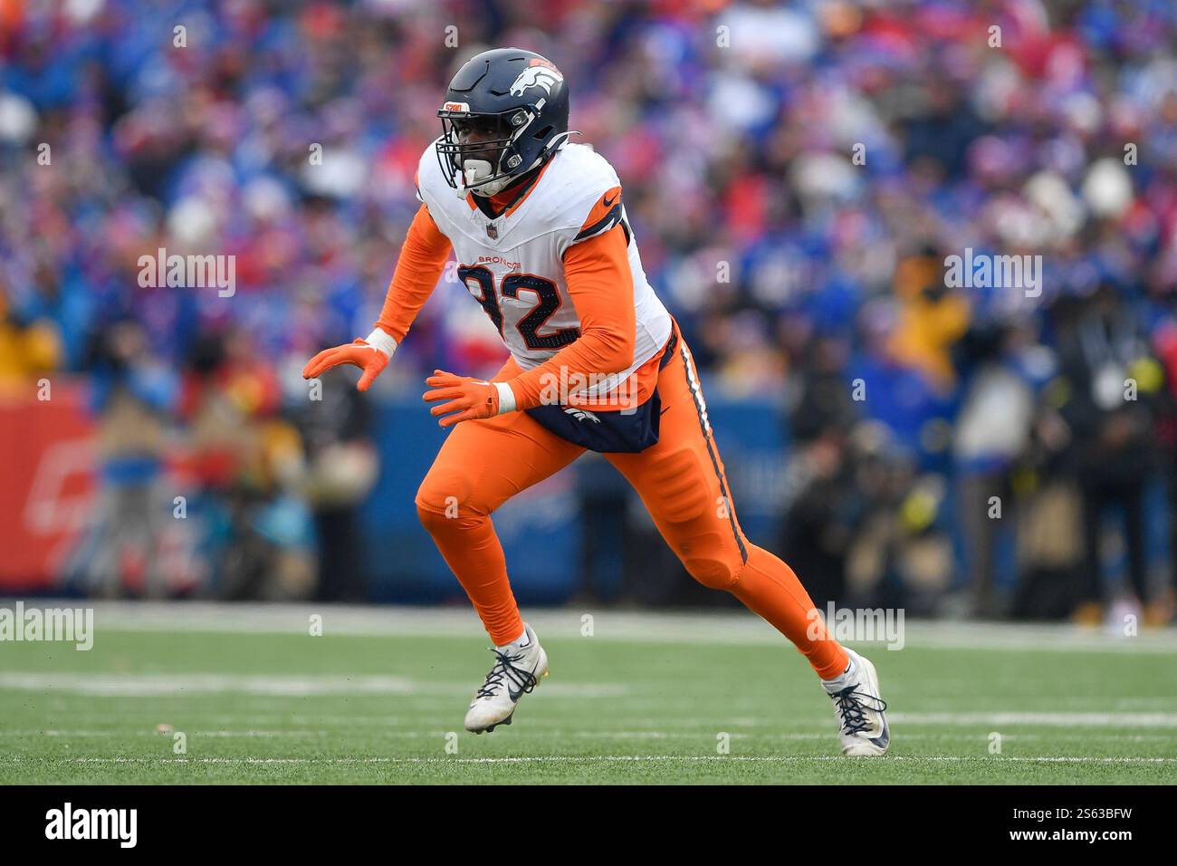 Denver Broncos linebacker Dondrea Tillman (92) runs on the field during ...