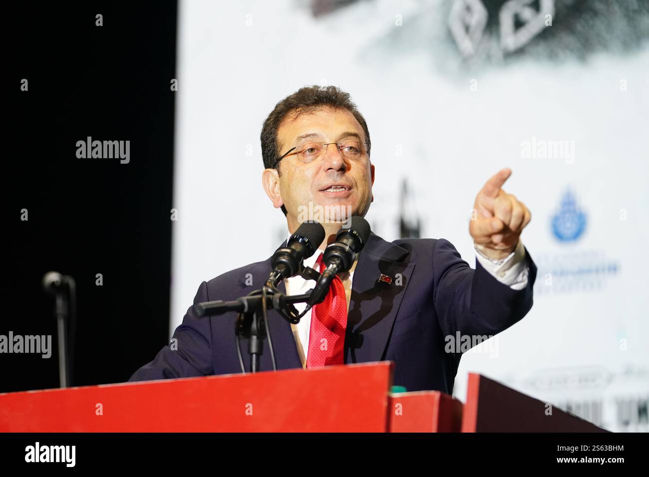 ISTANBUL, TURKIYE - OCTOBER 06, 2024: Istanbul Mayor Ekrem Imamoglu ...