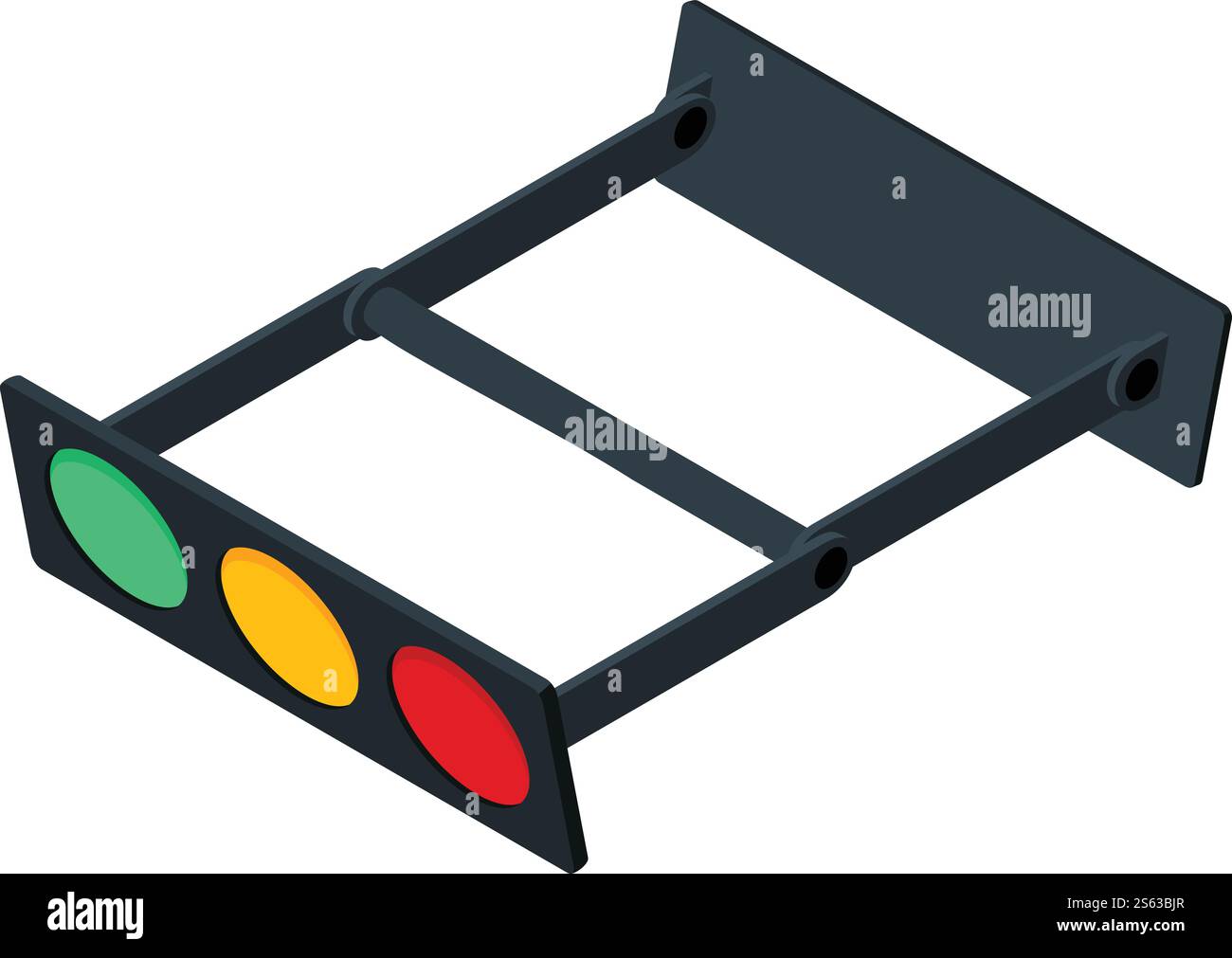 Horizontal traffic lights icon. Isometric of horizontal traffic lights ...