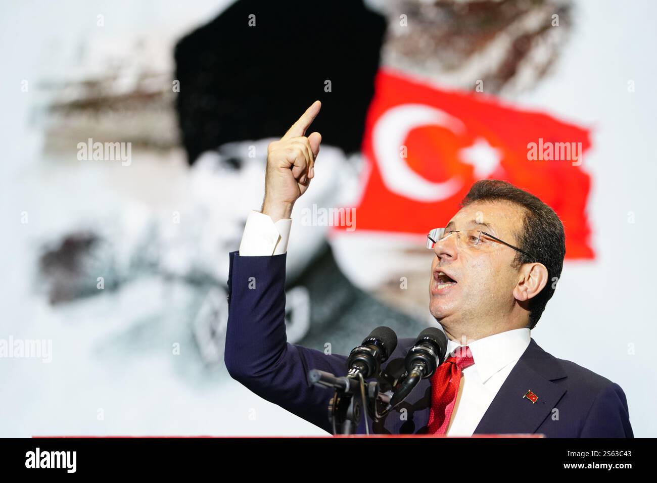 ISTANBUL, TURKIYE - OCTOBER 06, 2024: Istanbul Mayor Ekrem Imamoglu ...