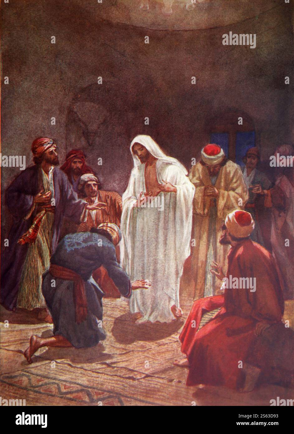 Colour Plate of Thomas's Incredulity of the Resurrection of Jesus ...