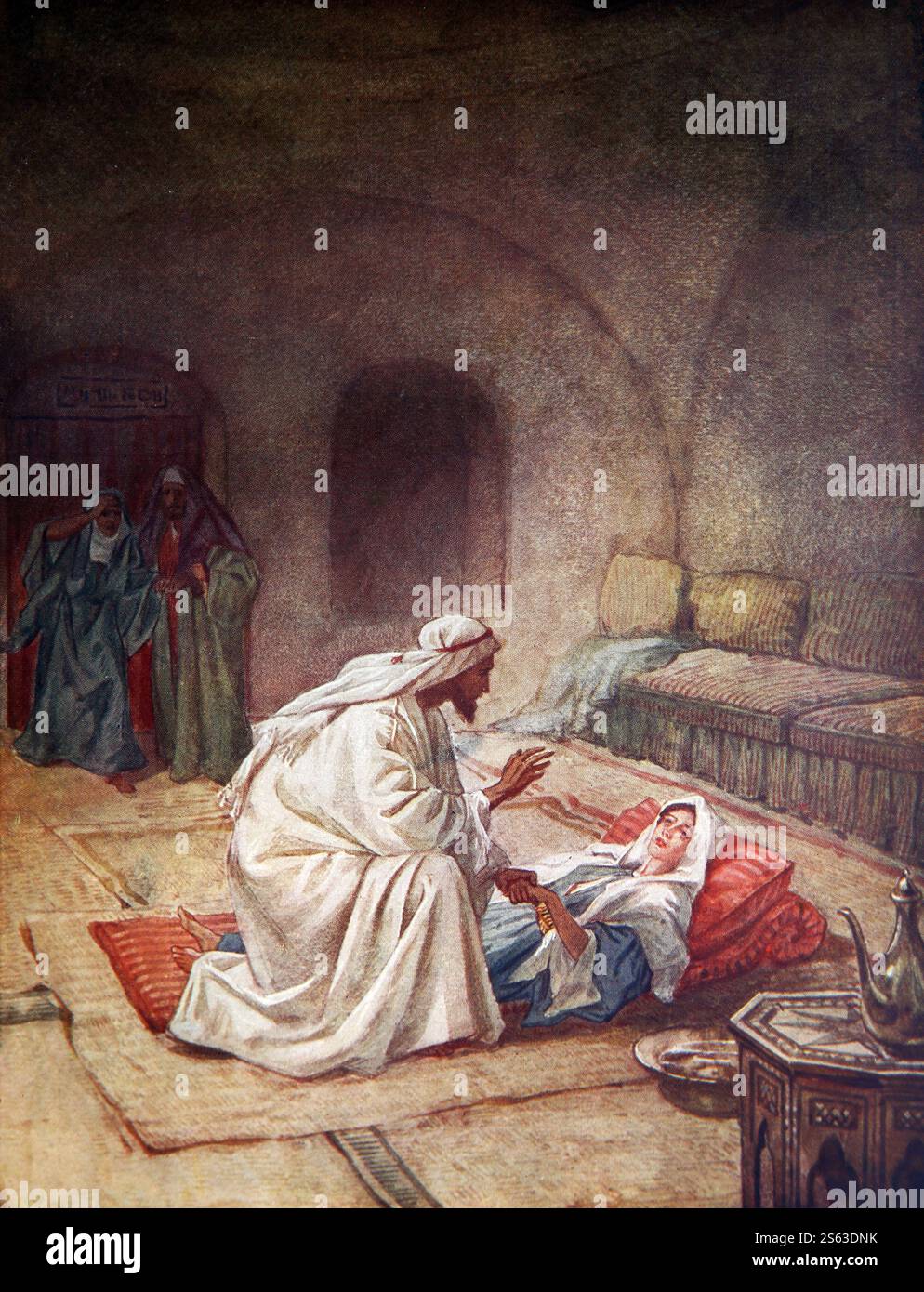 Colour Plate ofJesus Christ Raising up the Daughter of Jairus from the ...