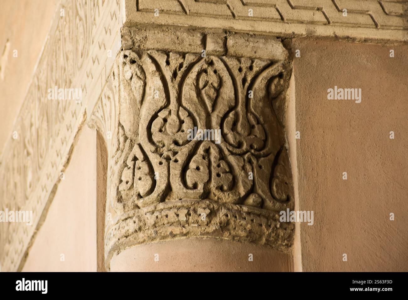 Stucco Column in Ibn Tulun Mosque - Cairo, Egypt Stock Photo - Alamy