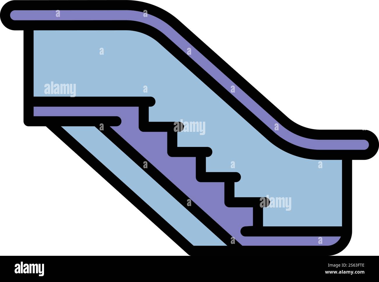Mall escalator icon. Outline mall escalator vector icon for web design ...