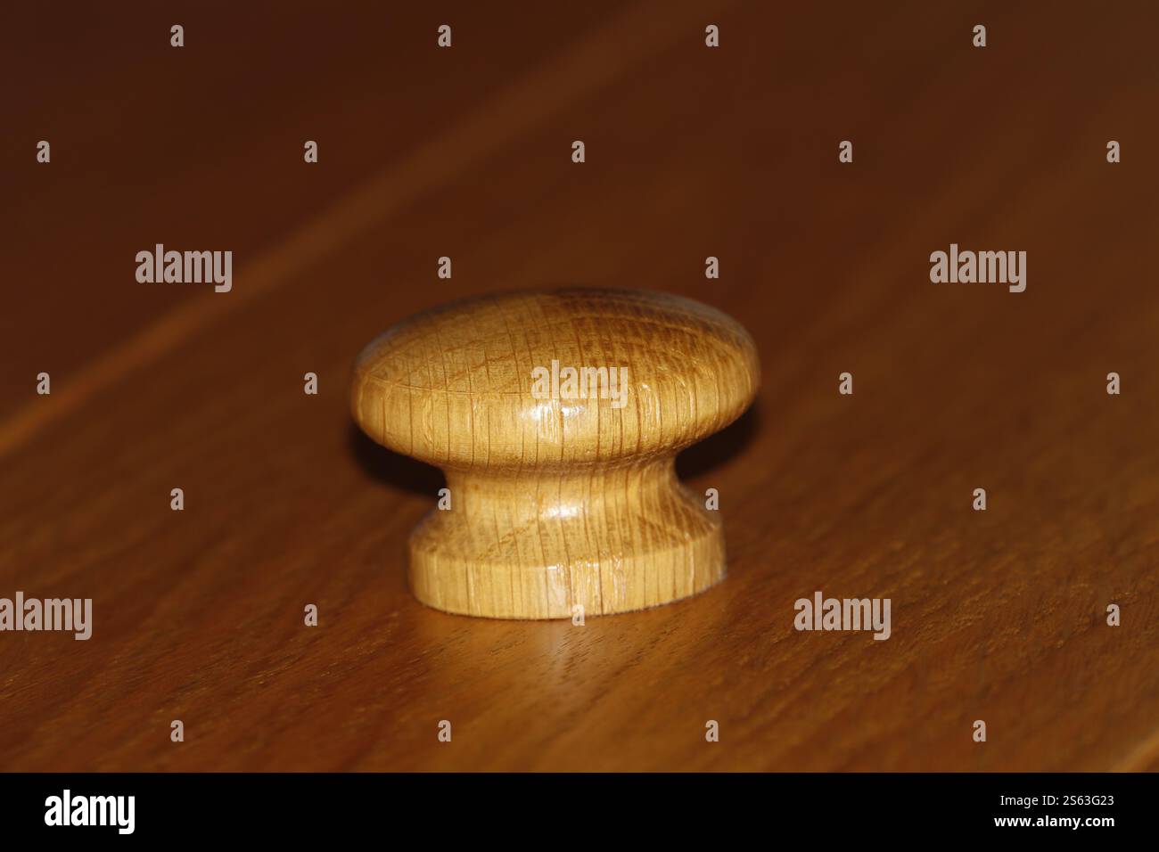 Brown wooden Knob Stock Photo - Alamy