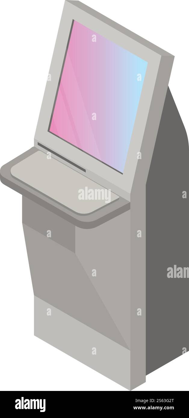 Kiosk icon. Isometric of kiosk vector icon for web design isolated on ...