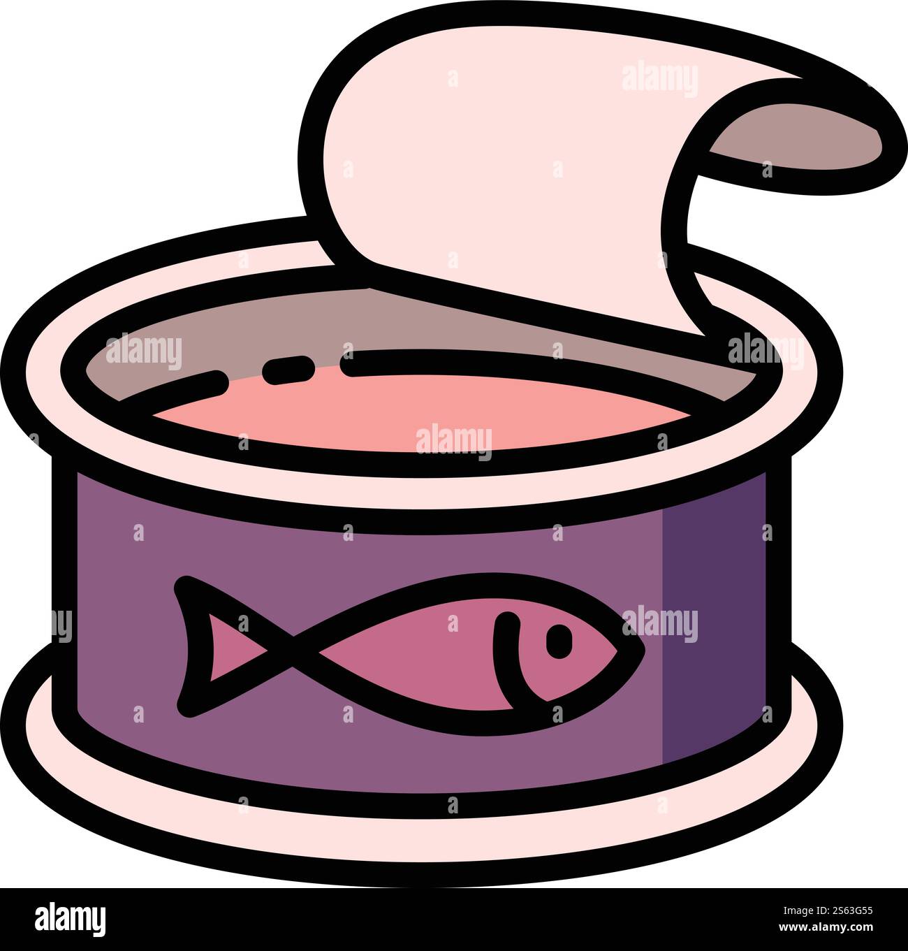 Tuna fish icon. Outline tuna fish vector icon for web design isolated ...