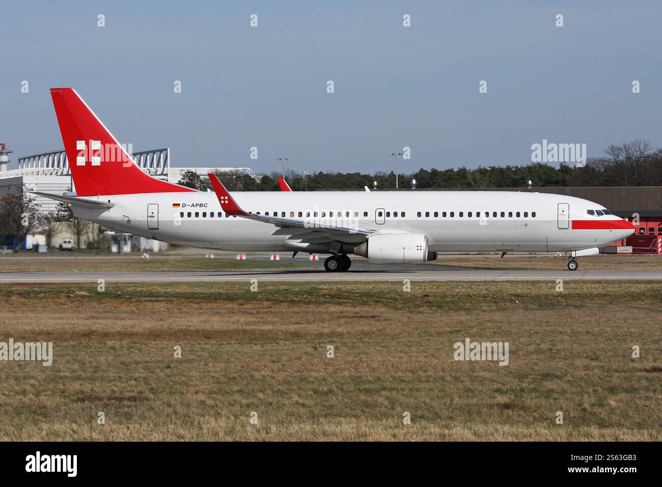 PrivatAir Boeing 737-800 with registration D-APBC on take off roll on ...