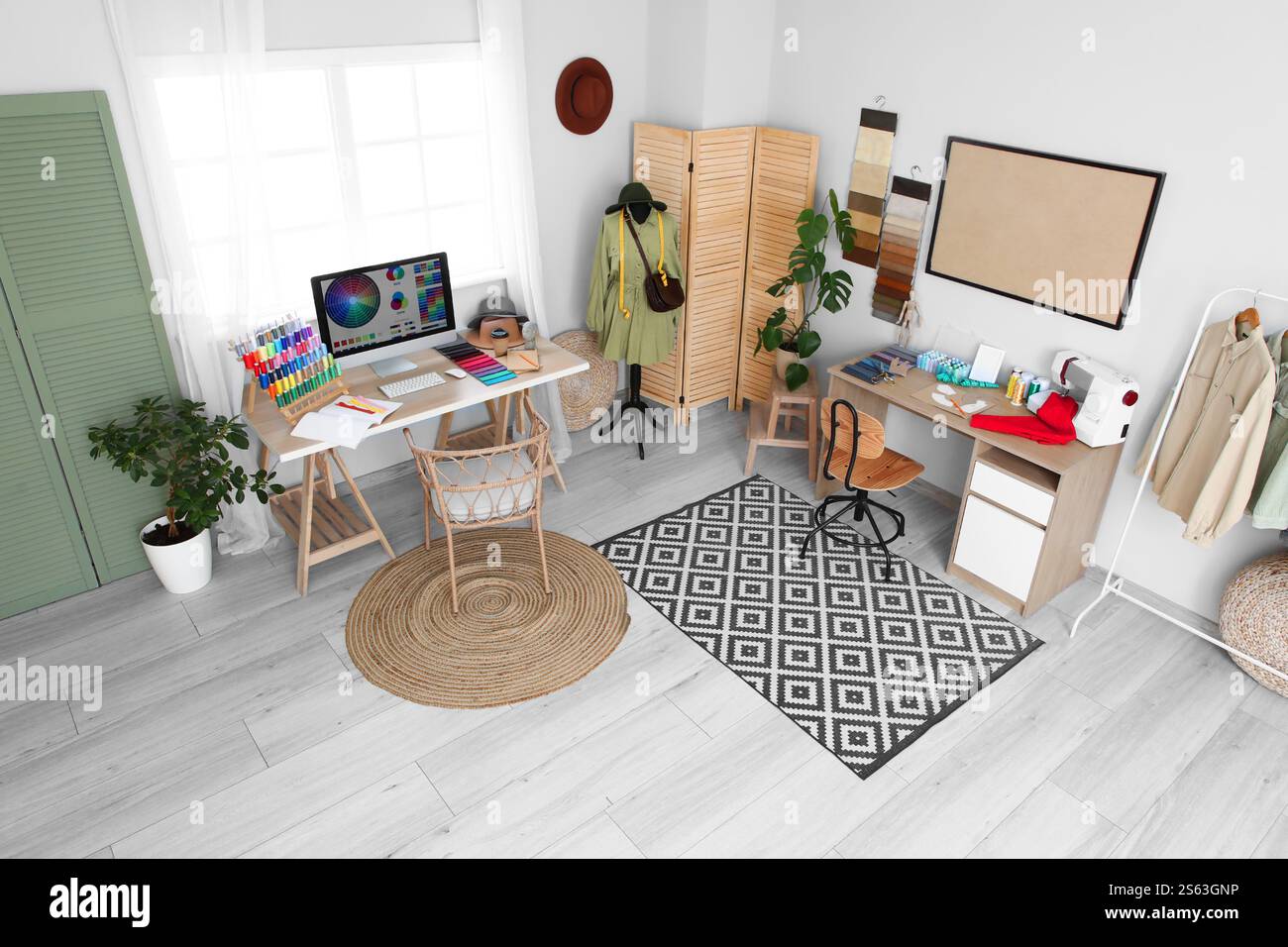 Interior modern atelier tables hi-res stock photography and images - Alamy