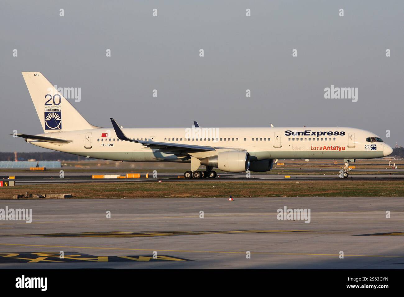 Turkish SunExpress Boeing 757-200 with registration TC-SNC on take off ...