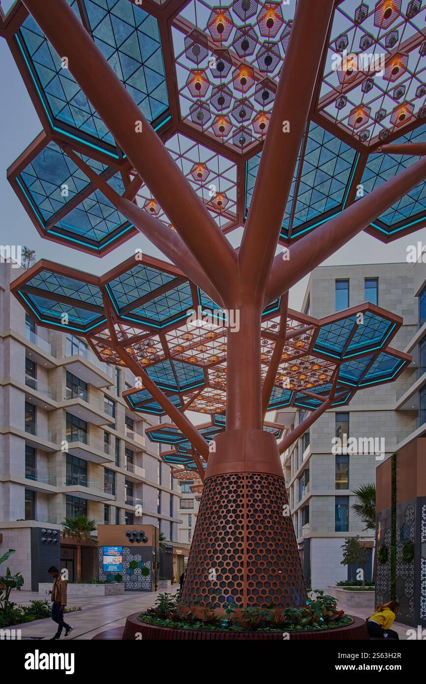 Crystal walkway in Gewan Island in the Peral. Qatar's longest ...