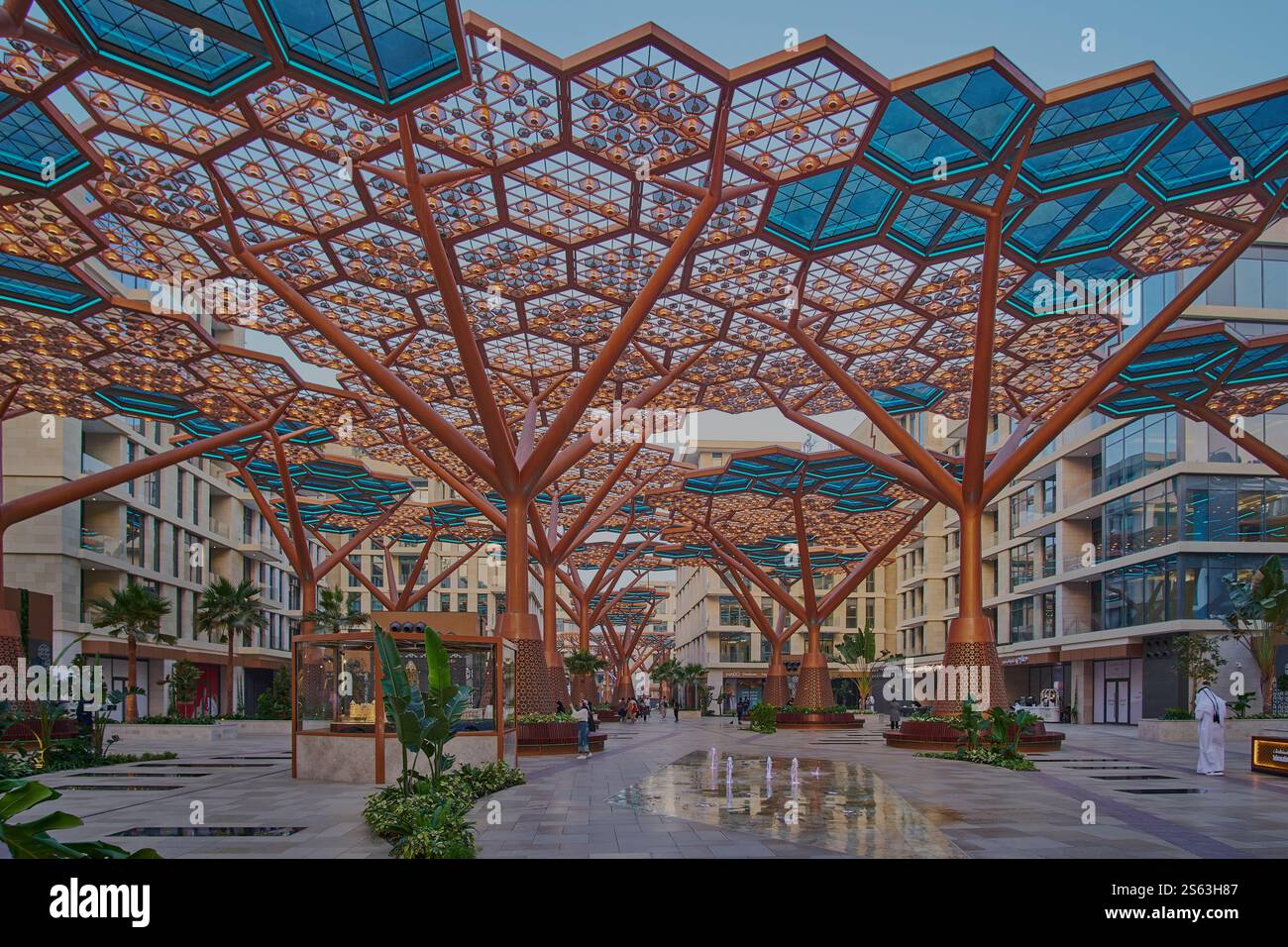 Crystal walkway in Gewan Island in the Peral. Qatar's longest ...