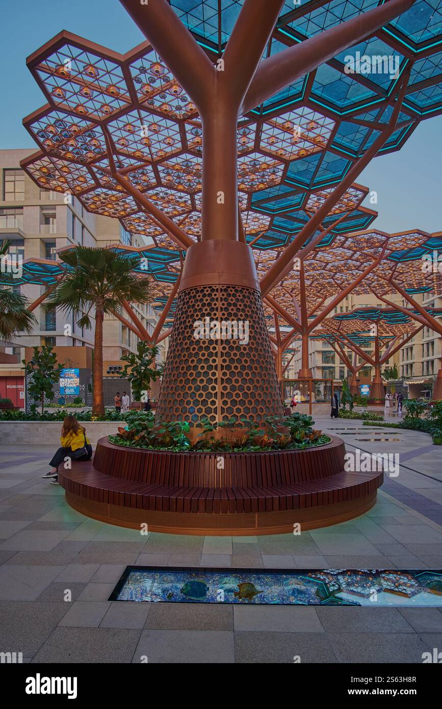 Crystal walkway in Gewan Island in the Peral. Qatar's longest ...