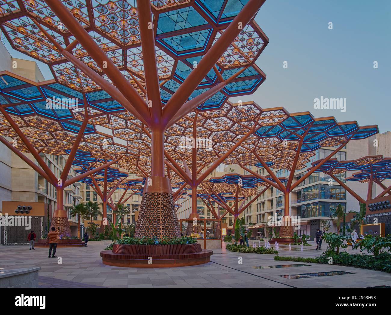 Crystal walkway in Gewan Island in the Peral. Qatar's longest ...