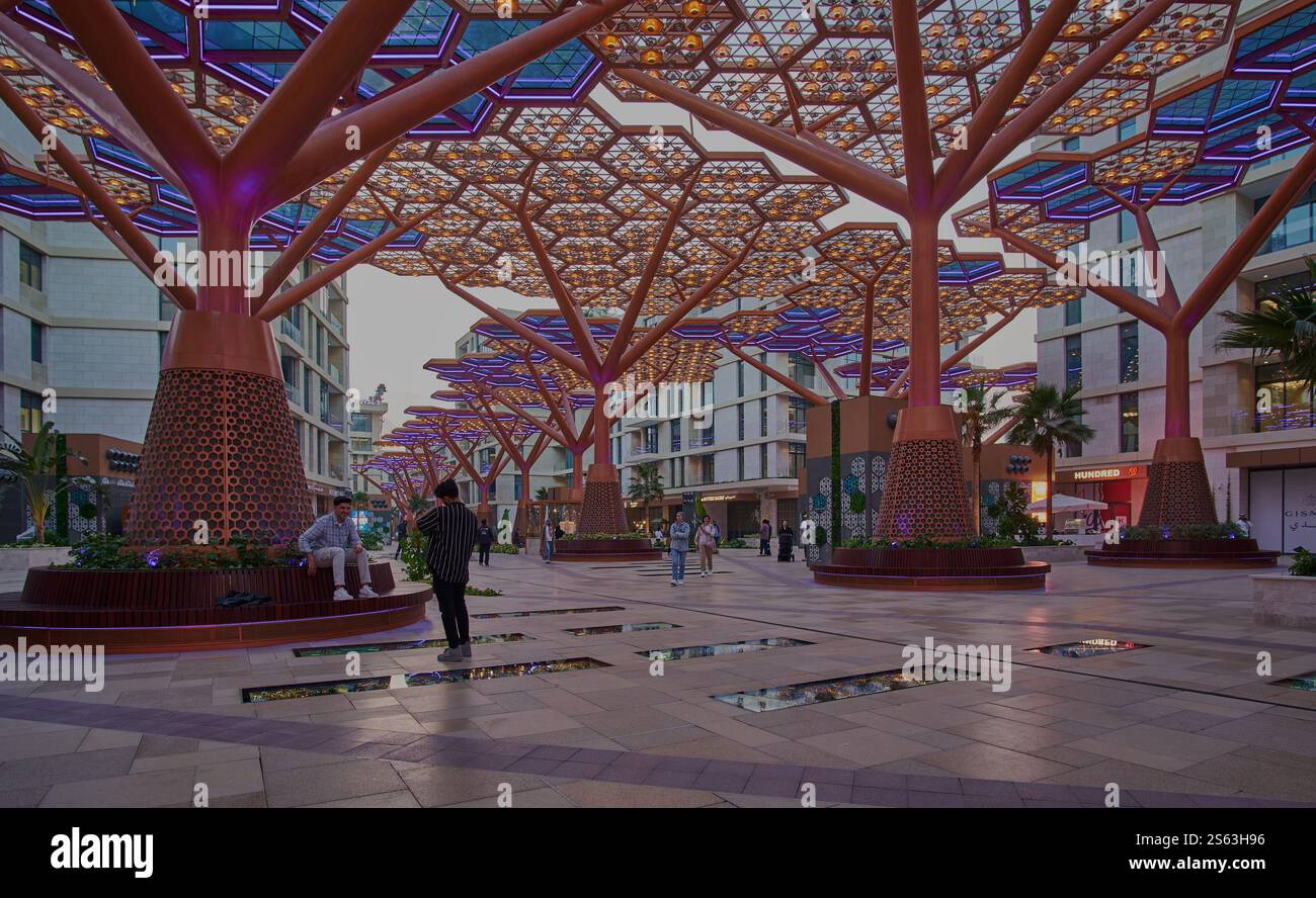 Crystal walkway in Gewan Island in the Peral. Qatar's longest ...