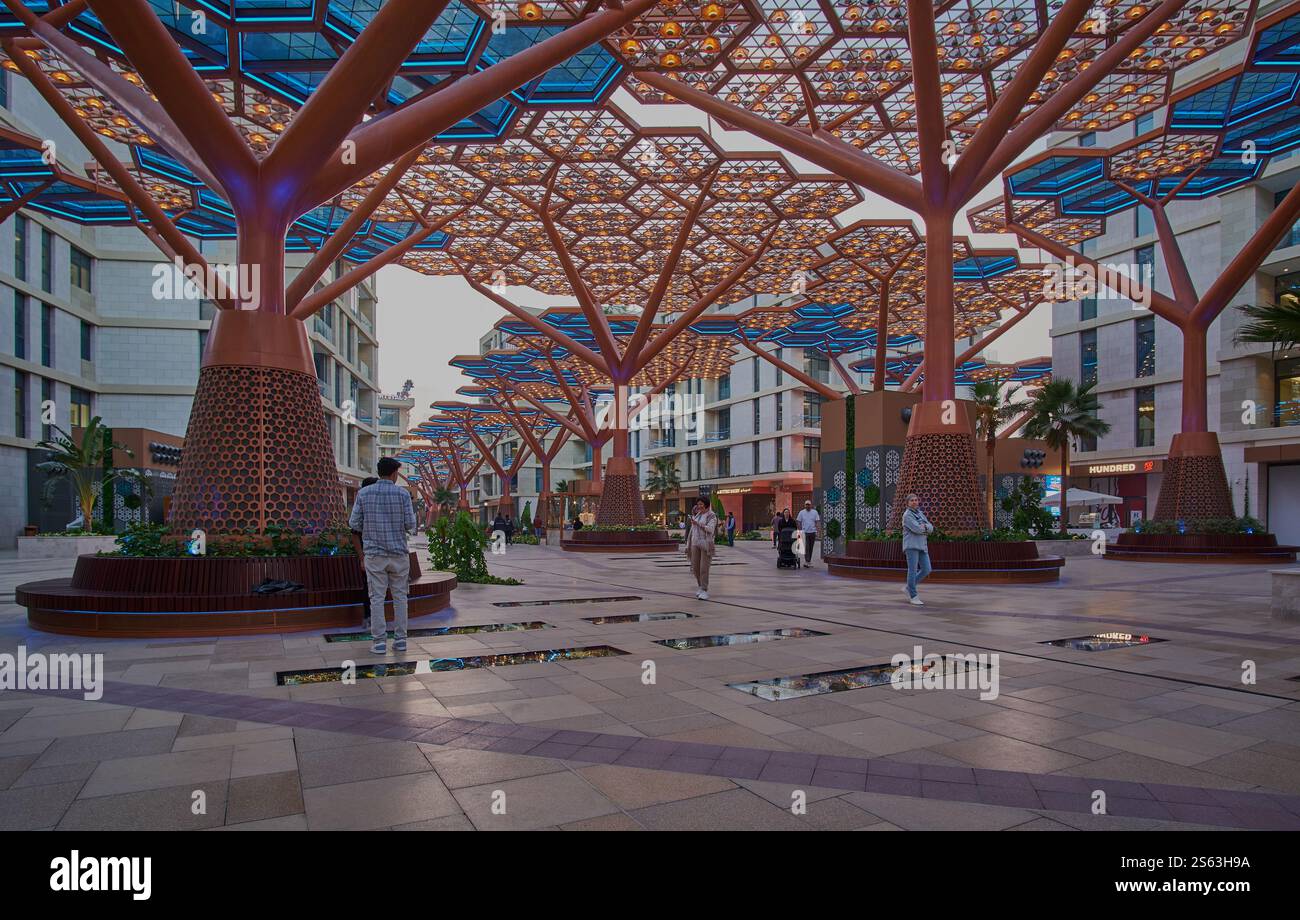 Crystal walkway in Gewan Island in the Peral. Qatar's longest ...