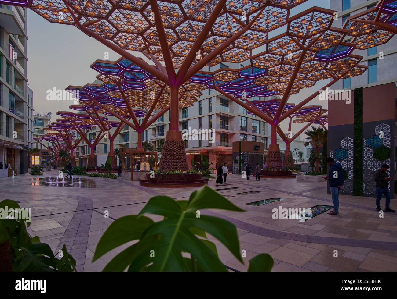 Crystal walkway in Gewan Island in the Peral. Qatar's longest ...