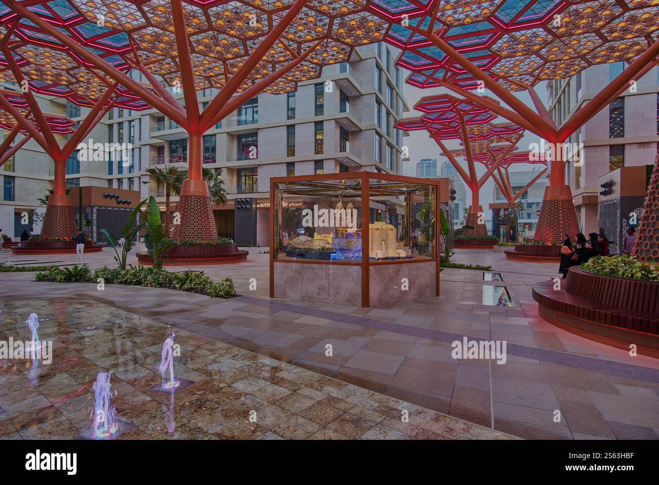 Crystal walkway in Gewan Island in the Peral. Qatar's longest ...