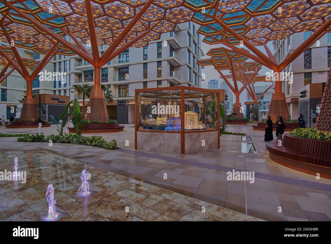 Crystal walkway in Gewan Island in the Peral. Qatar's longest ...