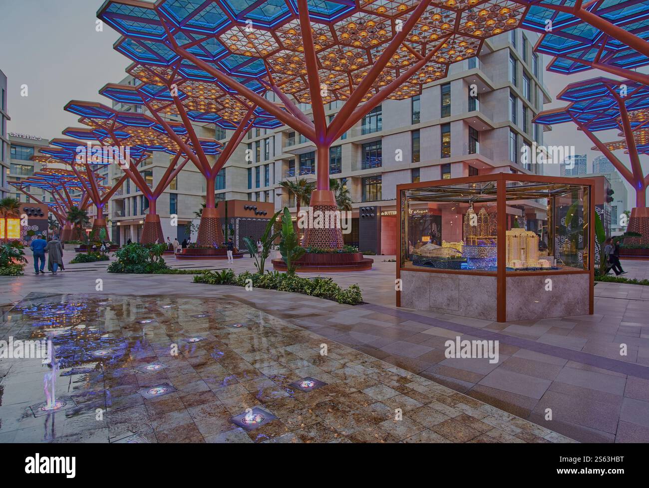 Crystal walkway in Gewan Island in the Peral. Qatar's longest ...