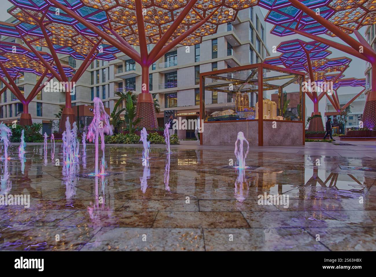 Crystal walkway in Gewan Island in the Peral. Qatar's longest ...