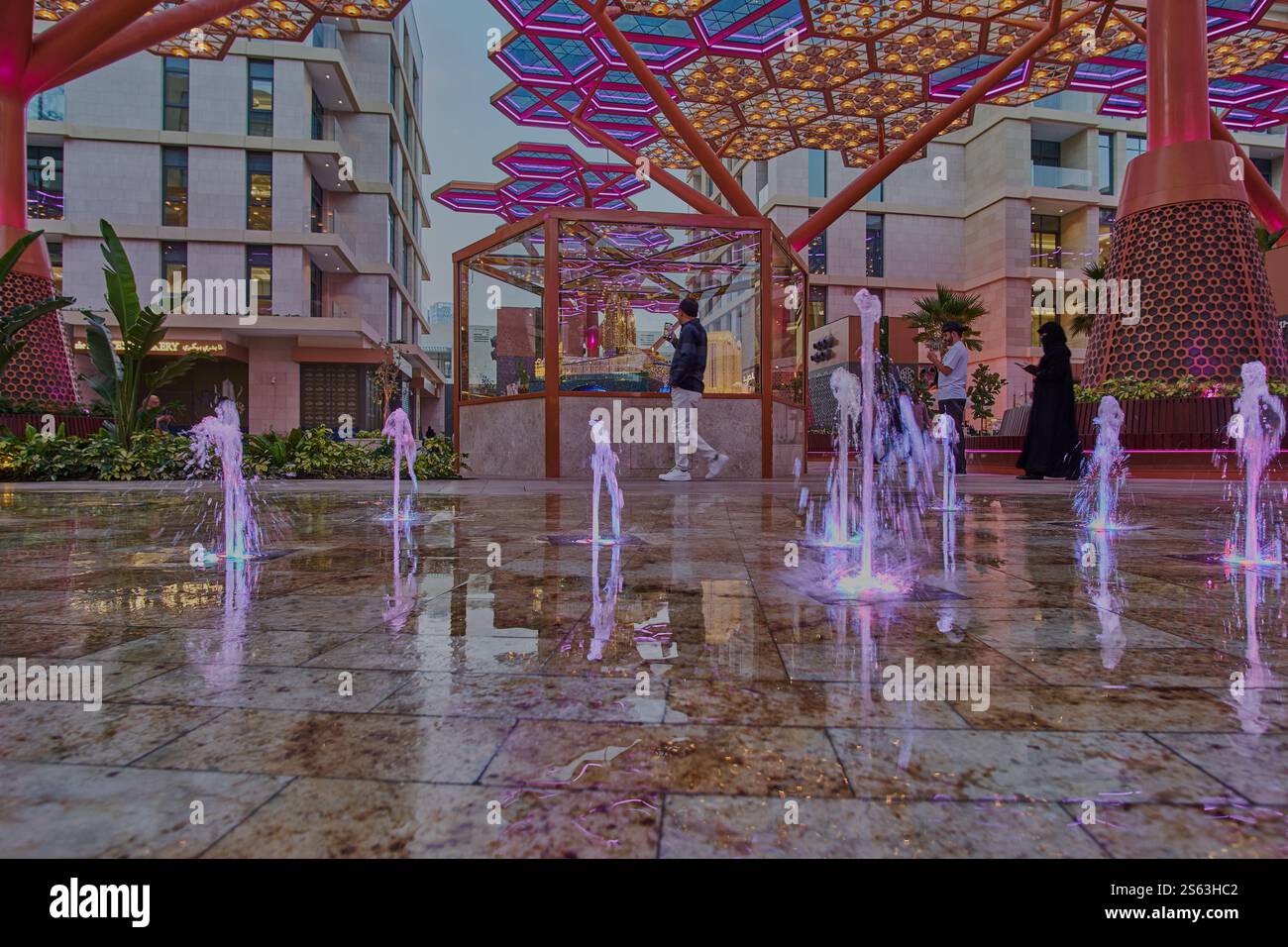 Crystal walkway in Gewan Island in the Peral. Qatar's longest ...