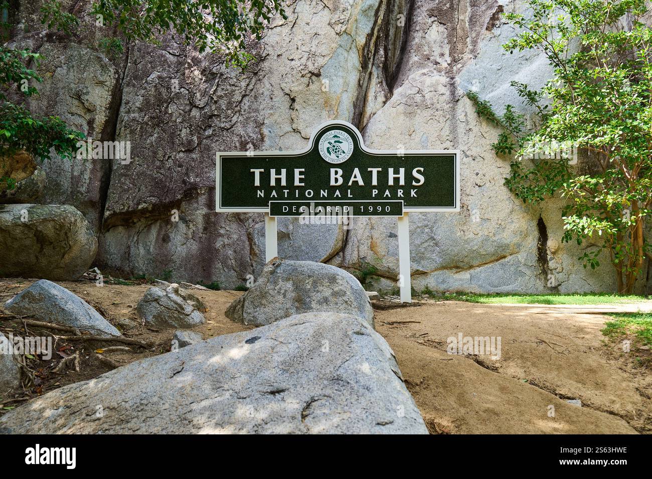The Baths, Virgin Gorda, Caribbean - December 31, 2024: Sign of The ...