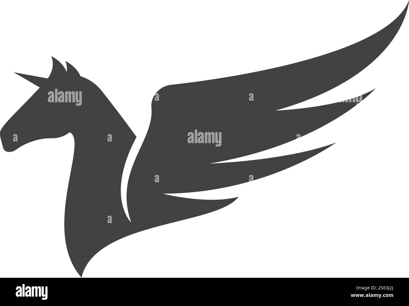 Pegasus logo vector illustration template Stock Vector Image & Art - Alamy