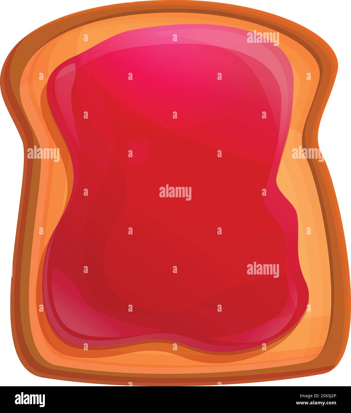 Berry jam toast icon. Cartoon of berry jam toast vector icon for web ...