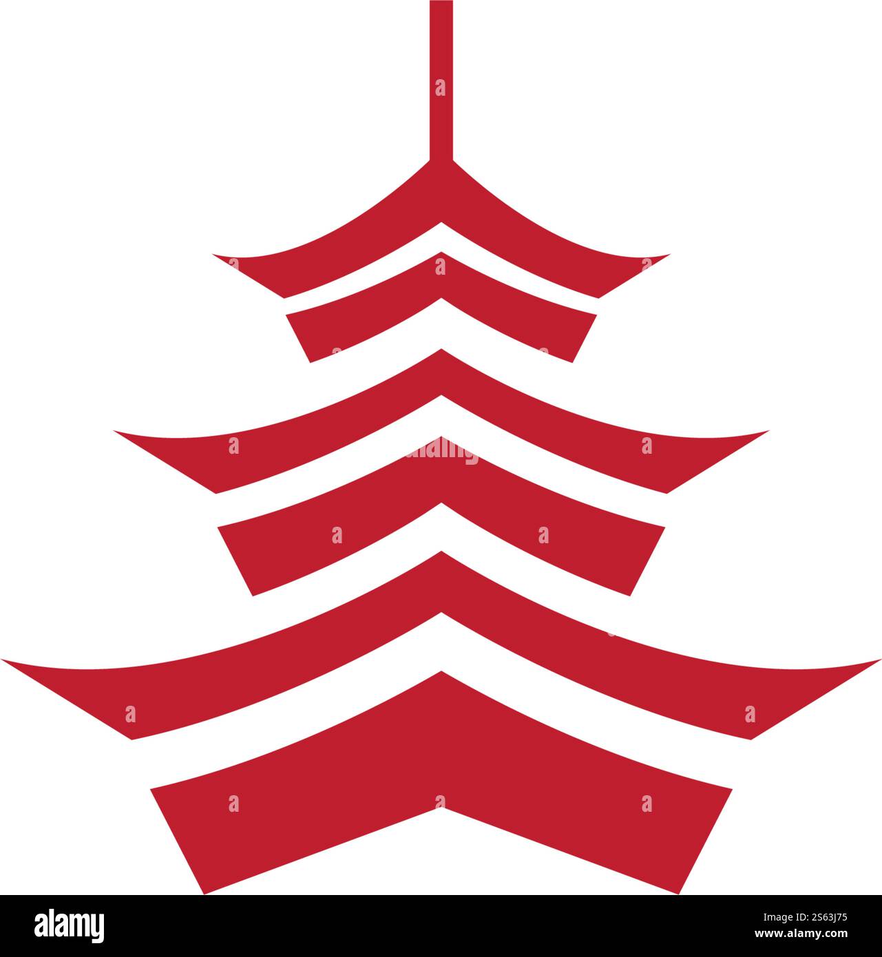 Pagoda building illustration vector template Stock Vector Image & Art ...