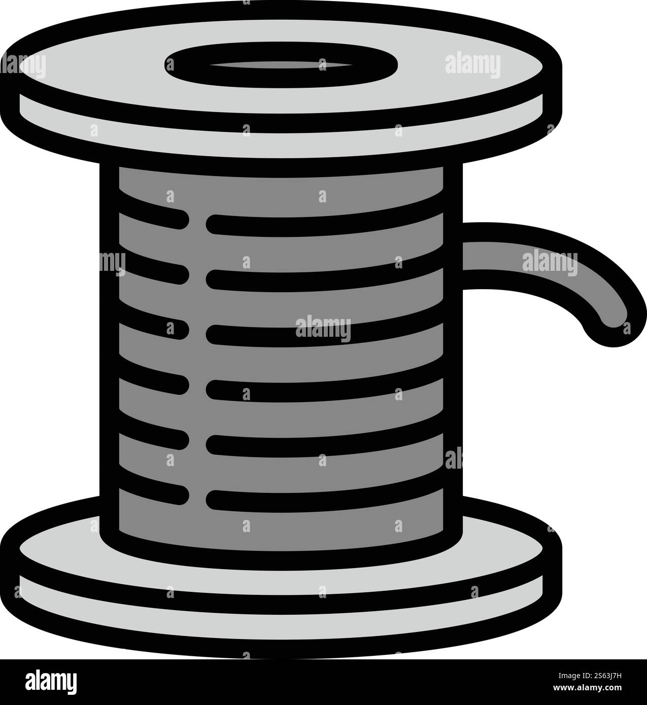 Wood coil icon. Outline wood coil vector icon for web design isolated ...