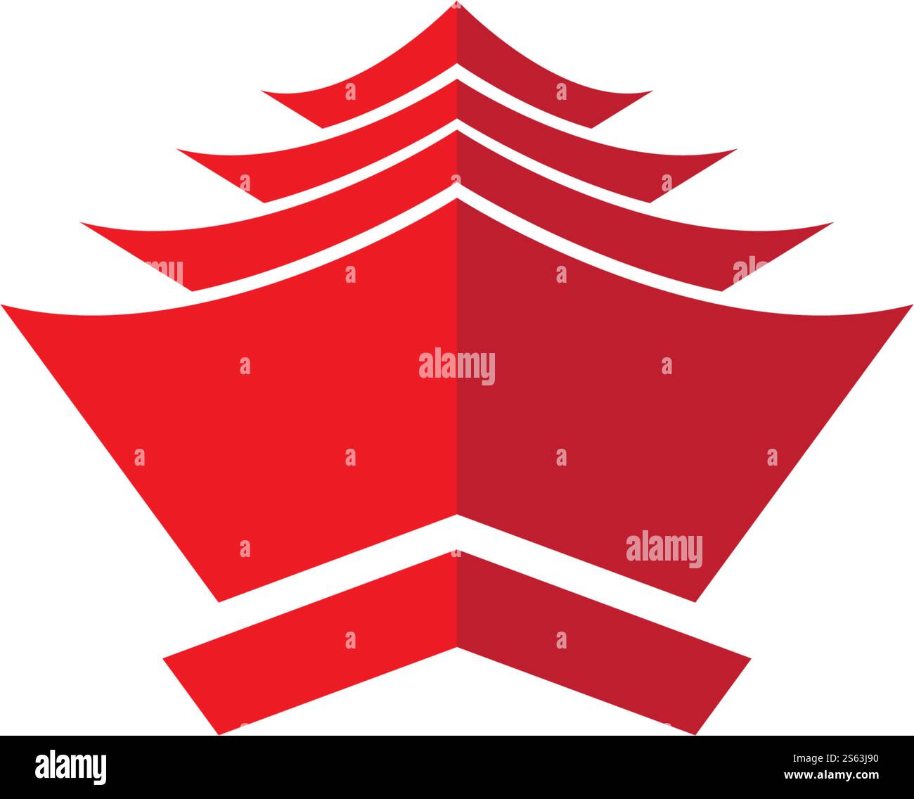 Pagoda building illustration vector template Stock Vector Image & Art ...