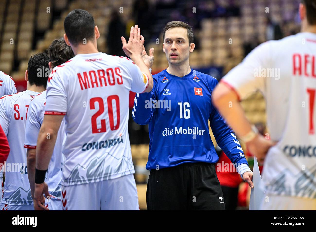 Nikola Portner of Svizzera Switzerland Nationalteam during IHF Men's - Handball World ...