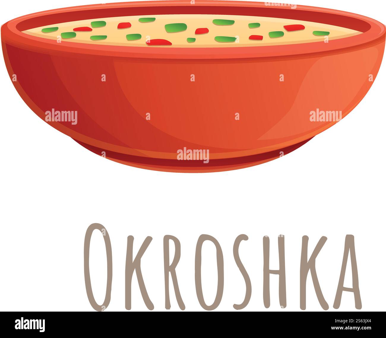 Okroshka icon. Cartoon of okroshka vector icon for web design isolated ...