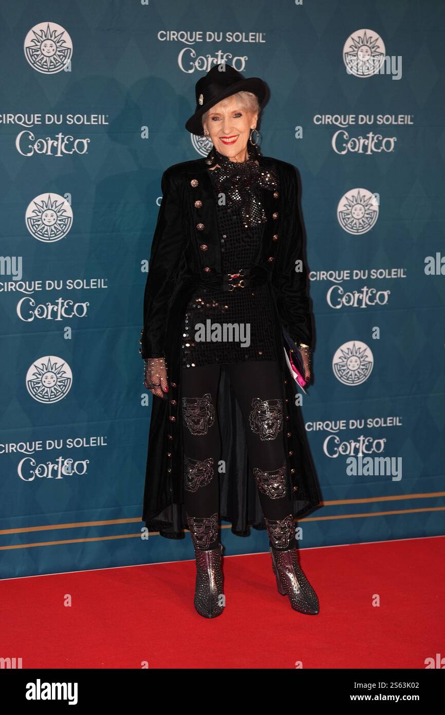Anita Dobson attending the premiere of the Cirque du Soleil production ...