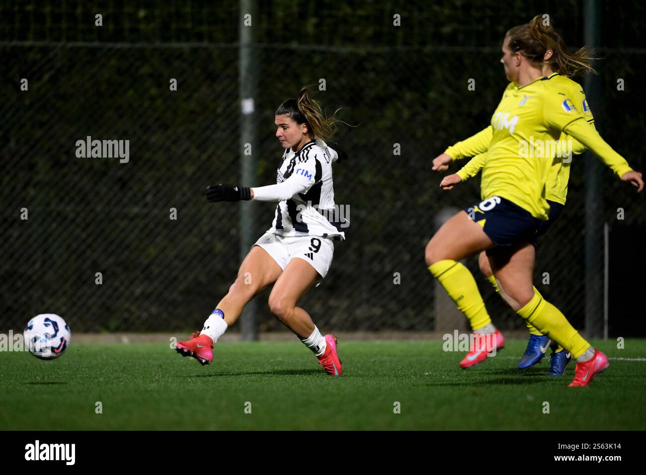 Formello, Italy. 15th Jan, 2025. Sofia Cantore of Juventus FC scores ...