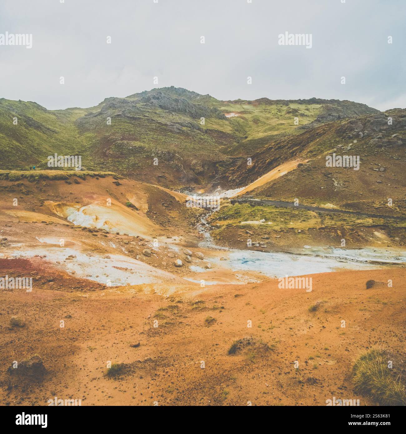 Geothermal landscape at Seltún, Reykjanes Peninsula, Iceland ...