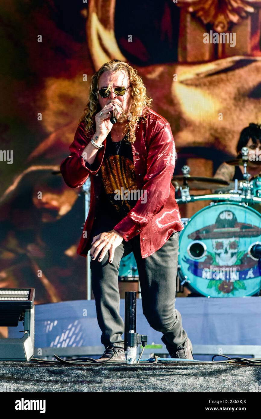 The Latin band Mana on stage at the BottleRock Music Festival in Napa ...