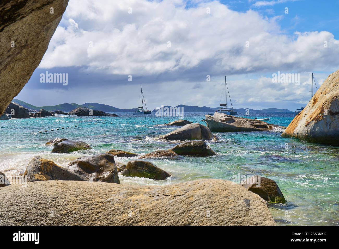 The Baths, Virgin Gorda, Caribbean - December 31, 2024: Rocks in the ...