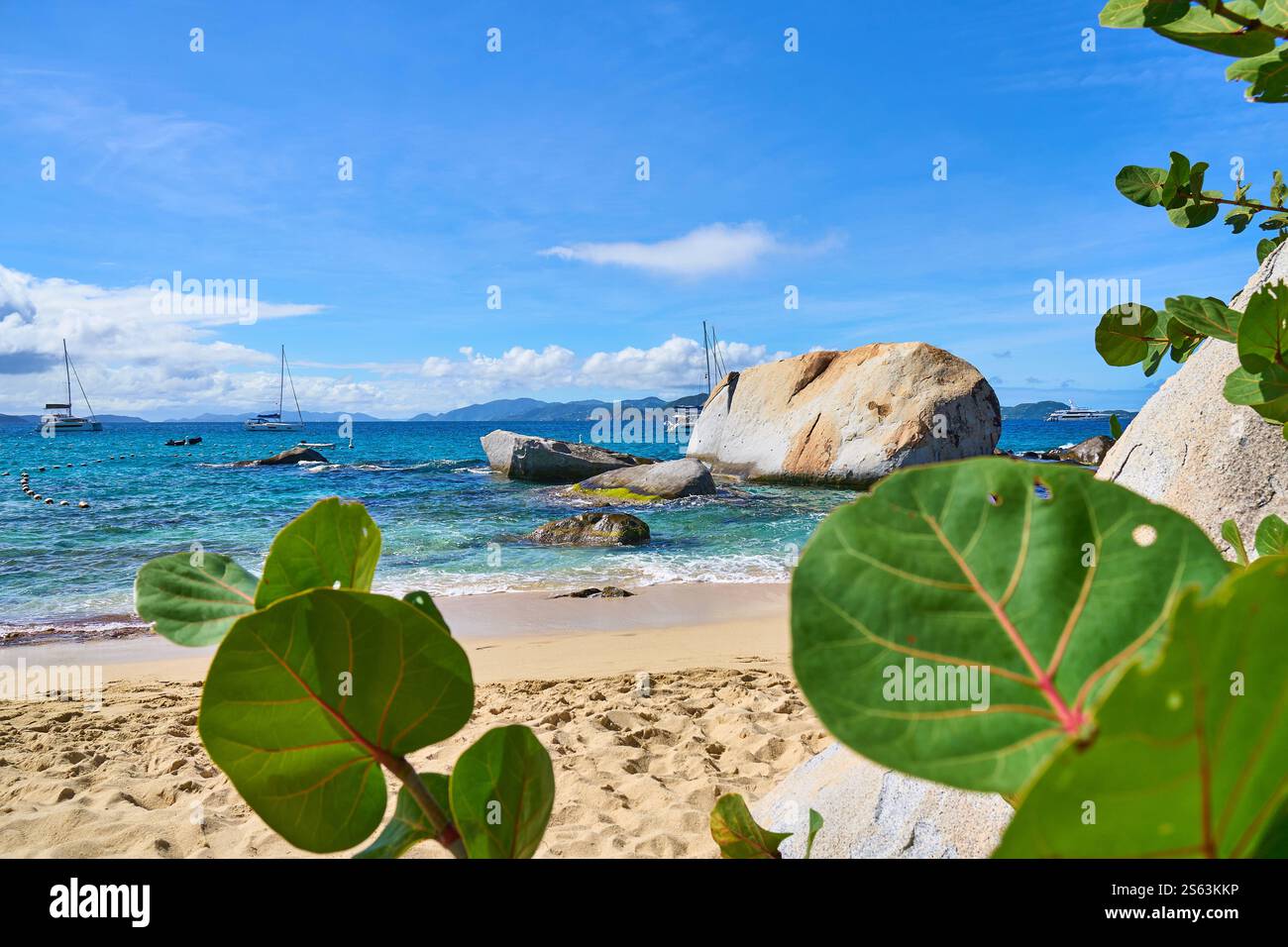 The Baths, Virgin Gorda, Caribbean - December 31, 2024: The Baths beach ...