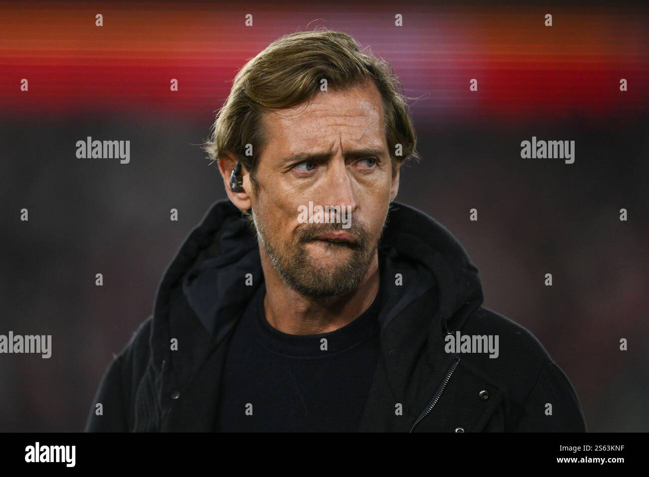 TV pundit and former Liverpool player, Peter Crouch during the Premier ...