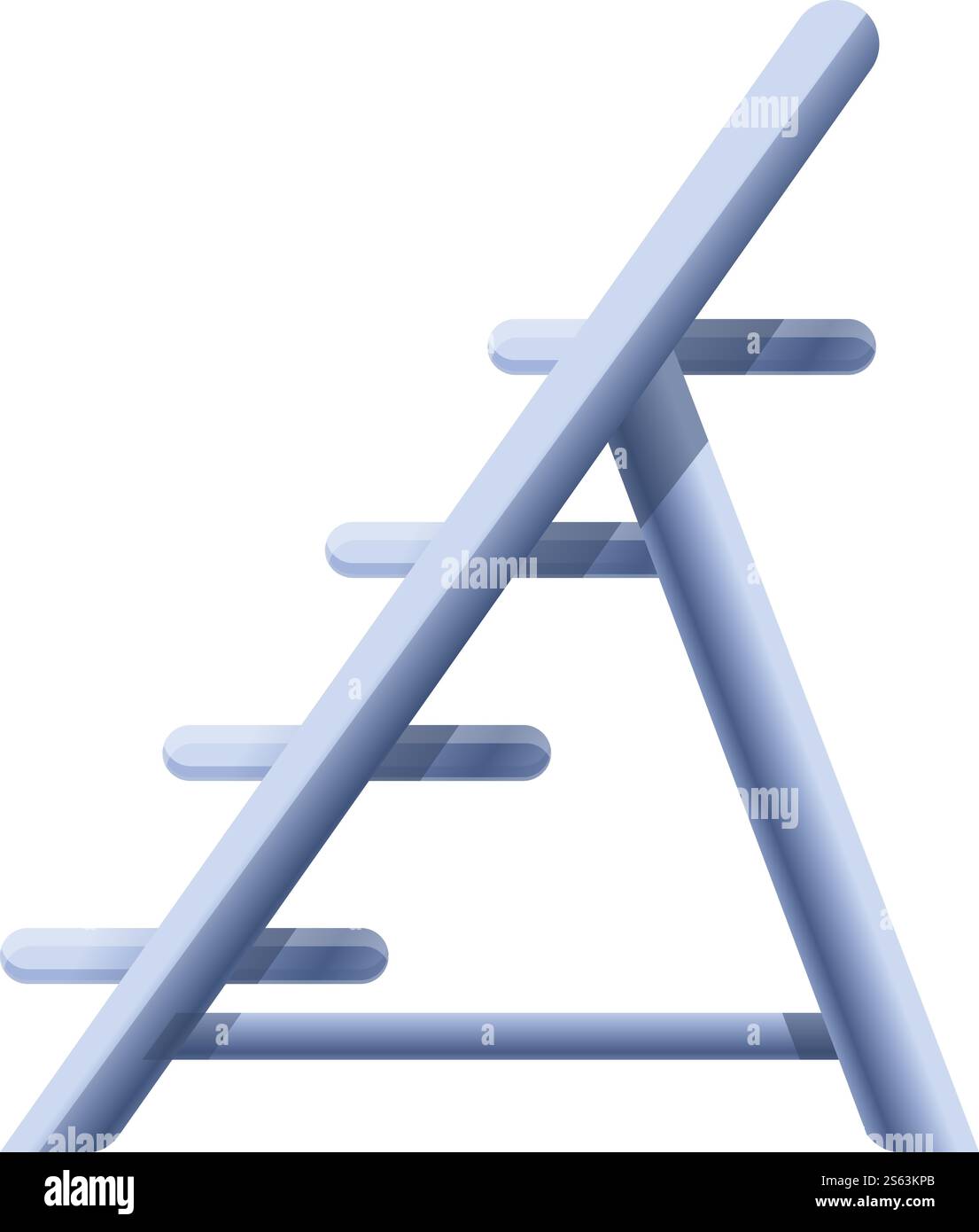 Aluminum ladder icon. Cartoon of aluminum ladder vector icon for web ...