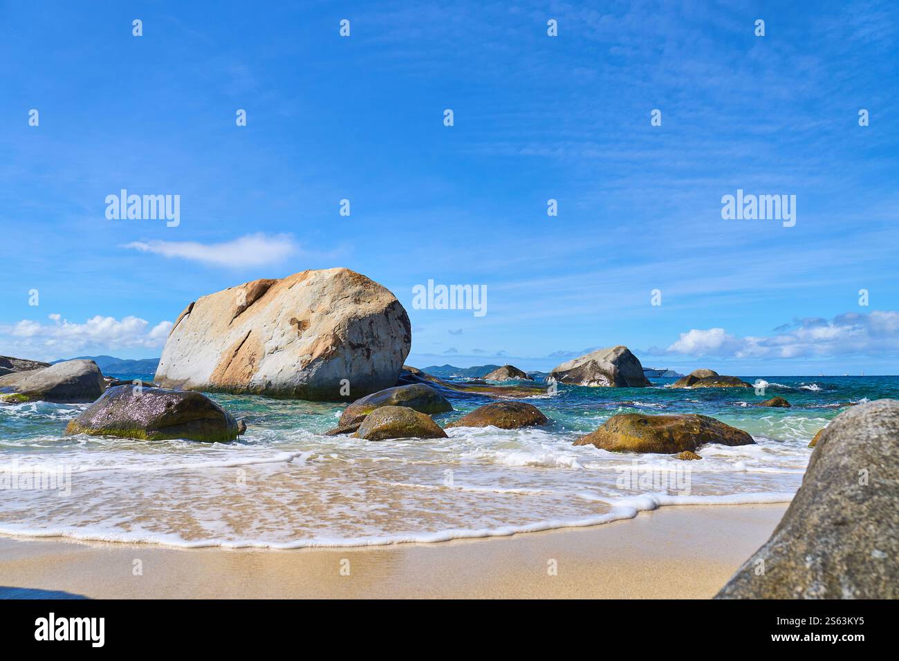 The Baths, Virgin Gorda, Caribbean - December 31, 2024: Rocks in the ...