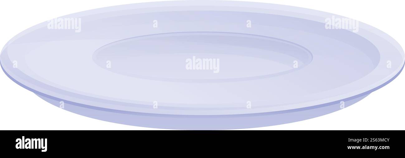 Plastic plate icon. Cartoon of plastic plate vector icon for web design ...